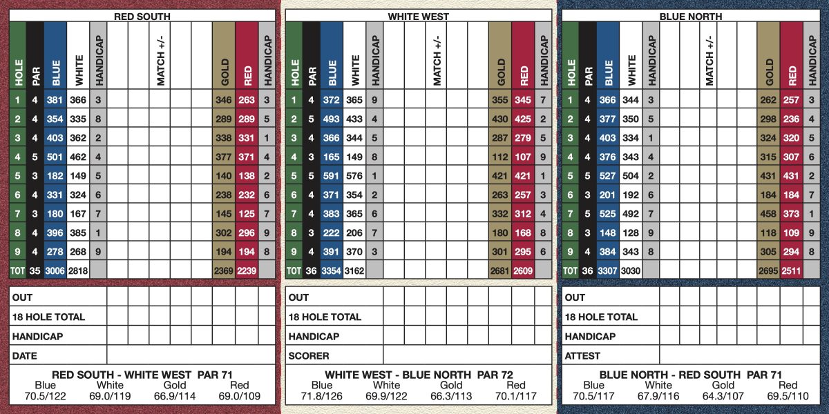 Scorecards – Elmridge Golf Course